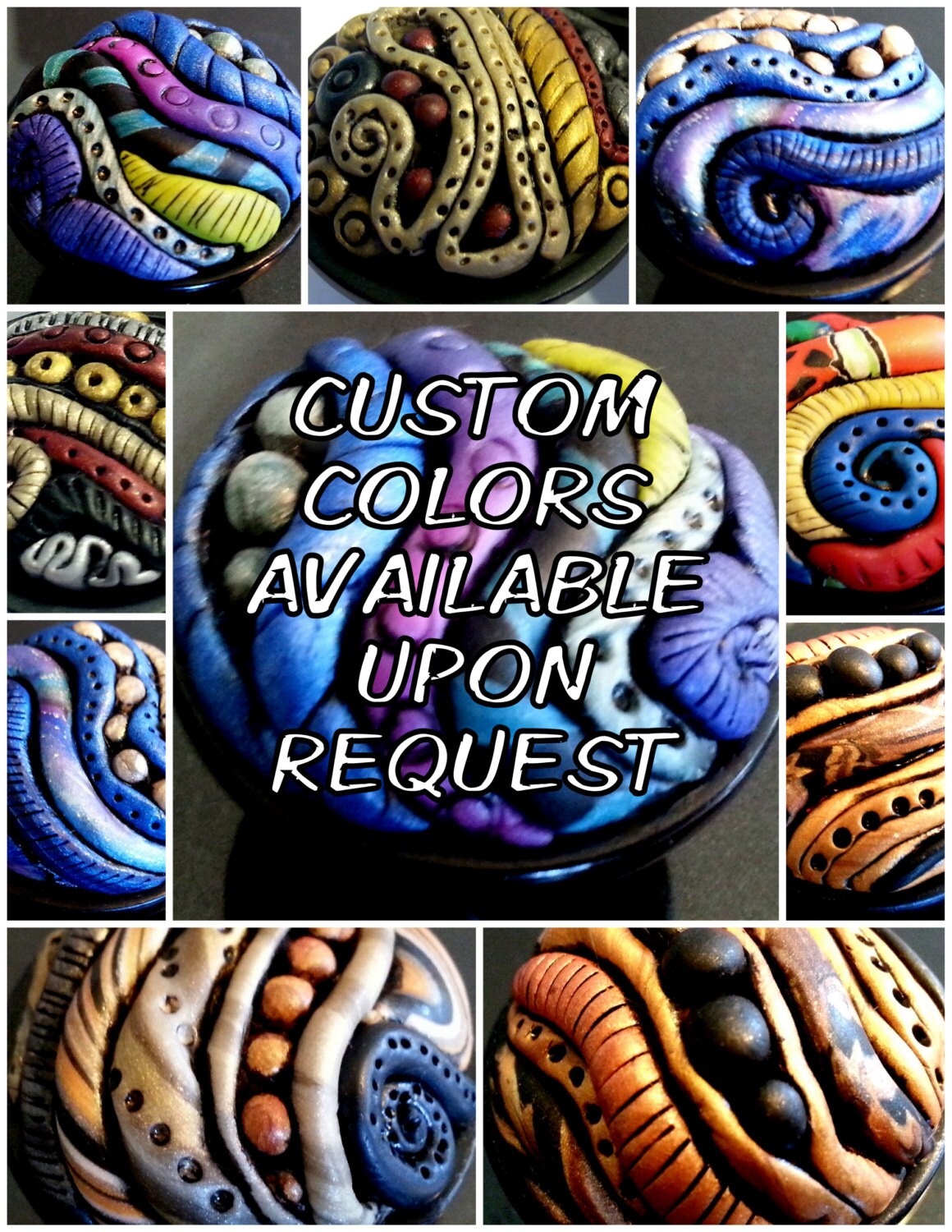 Set of 3 Outrageous Knobs Each One Different Stunning | Etsy