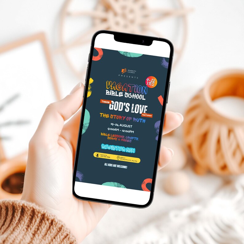 Vacation Bible School Invite Template | Kids Ministry VBS Flyer (canva ...