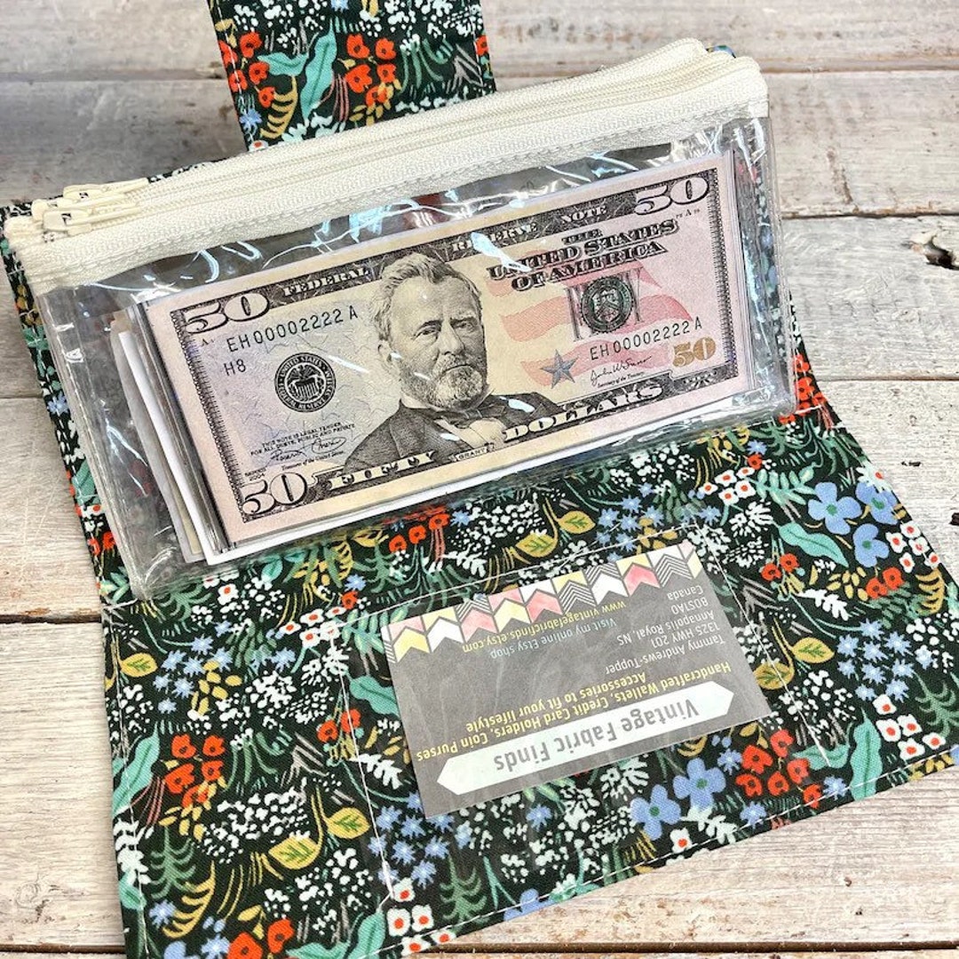 Fabric Money Envelope System: Zippered Cash Organizer - Etsy