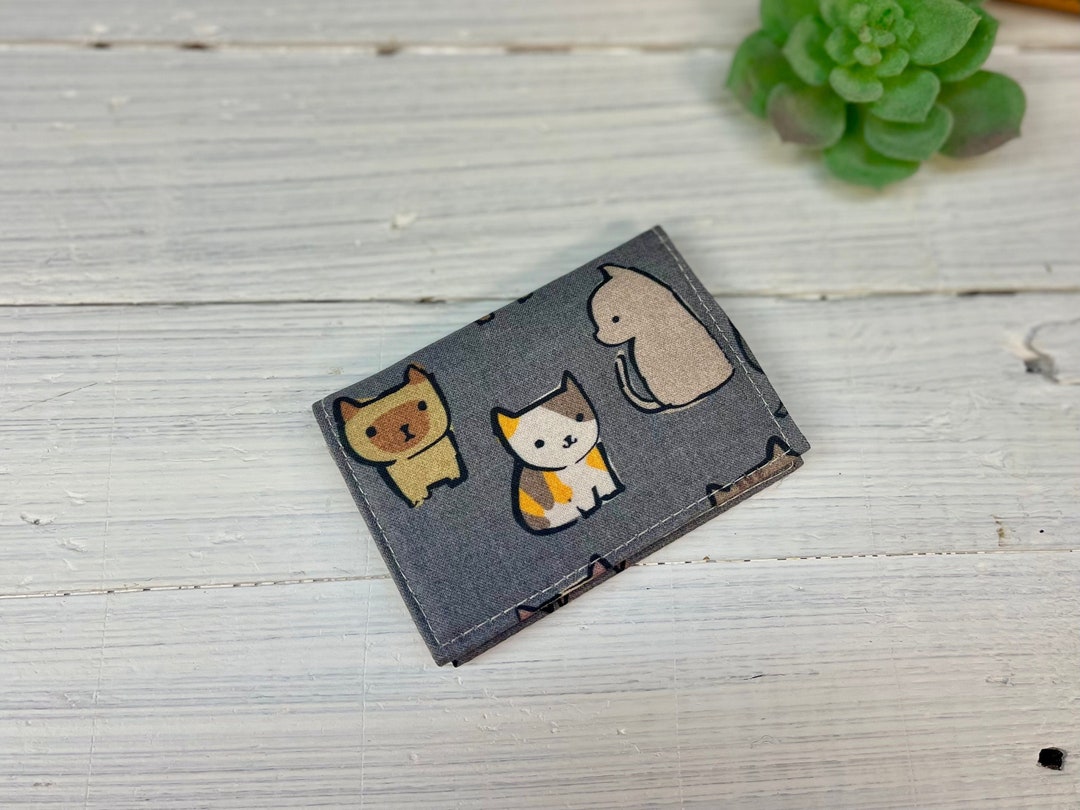 Debit Card Holder Cat Lover Small Business Card Holder Minimalist ...