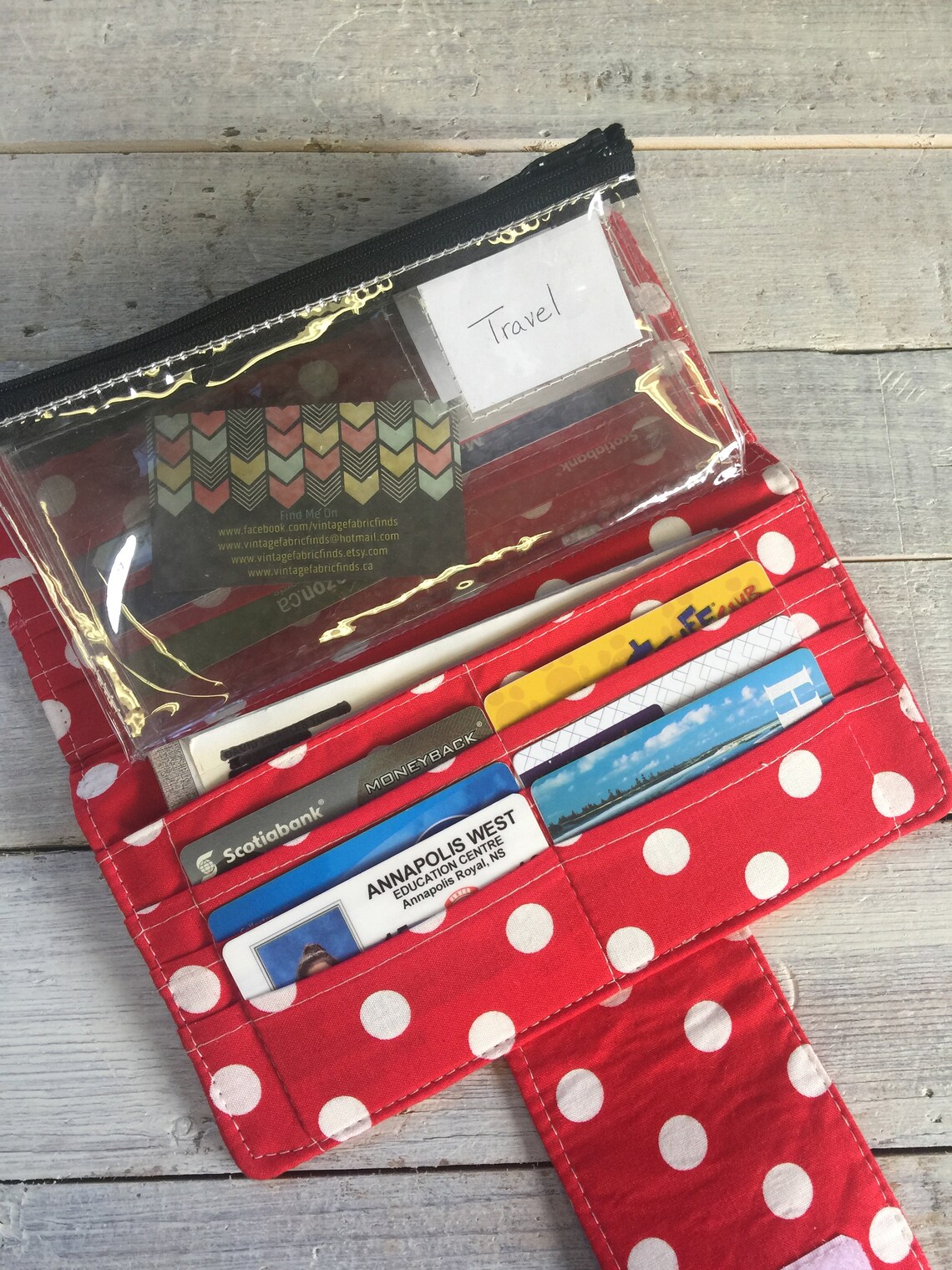 Money Envelope System Zippered Pockets Polka Dot Womens - Etsy