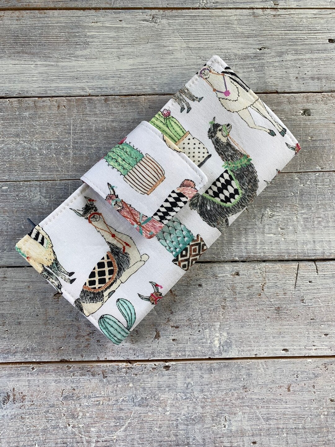 Cash Envelope Wallet Money Organizer With Llamas and Cactus - Etsy