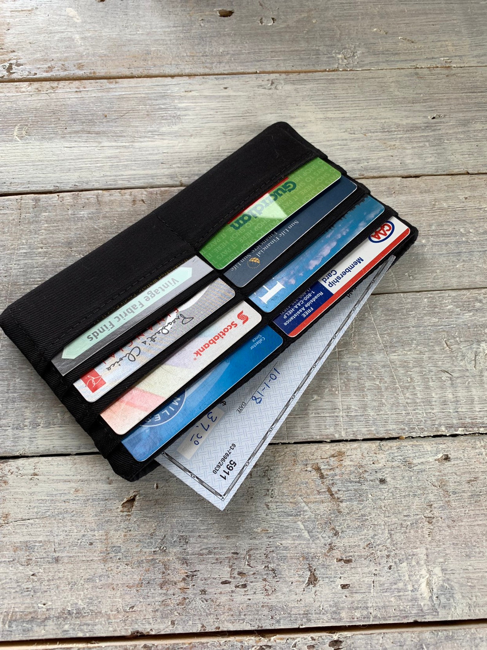 Purse Organizer Insert Credit Card Holder Black Wallet - Etsy