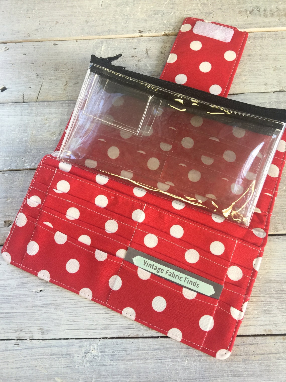 Money Envelope System Zippered Pockets Polka Dot Womens - Etsy