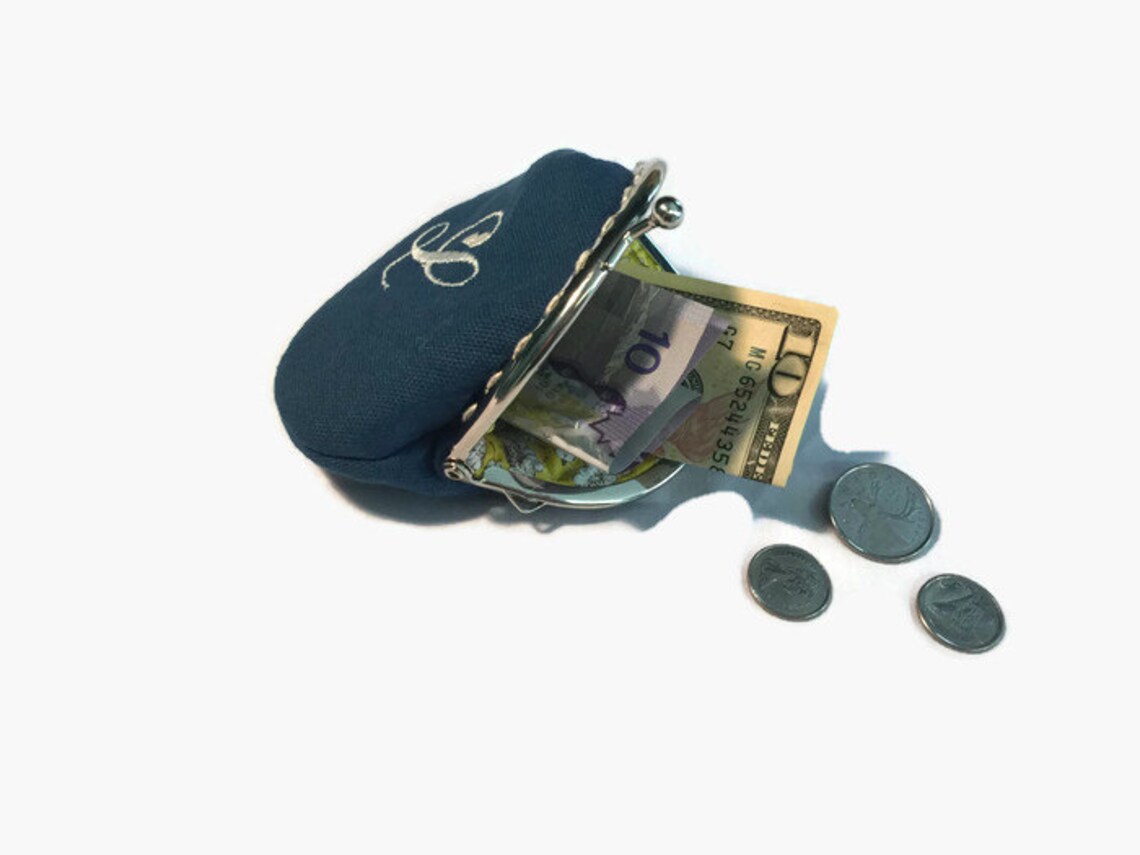 Monogrammed Coin Purse Small Personalized Coin Purse Small - Etsy