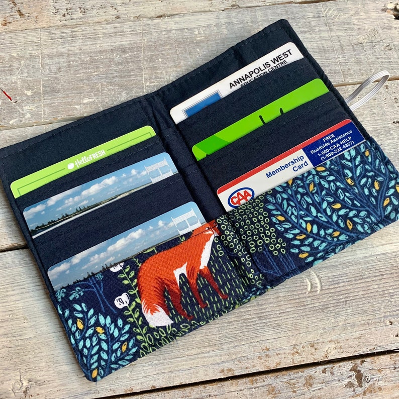 Small Credit Card Holder Fox Wallet Mini Wallet Credit - Etsy