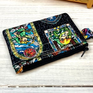 Video Game Wallet: Stained Glass Gaming ID Holder With Zipper - Etsy