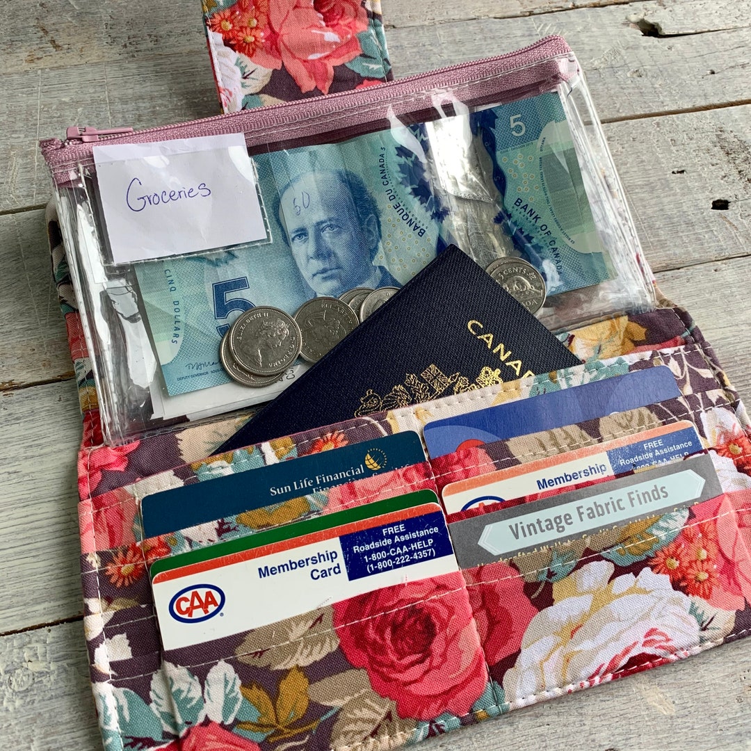 Women's Wallet Cash Envelope System Handmade Wallet Floral - Etsy