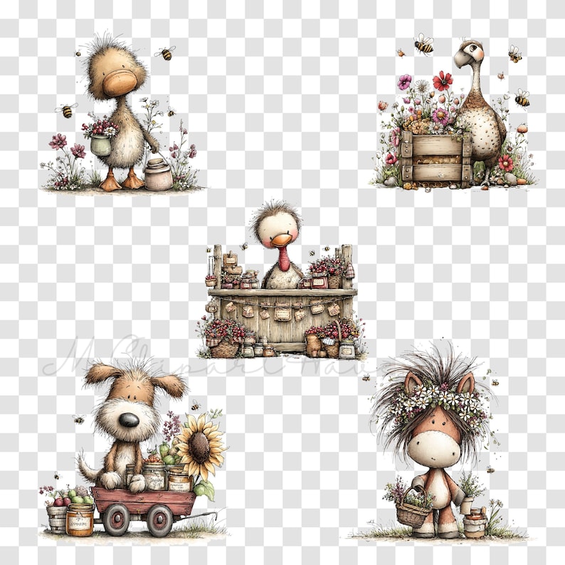 26 PNG Farmers Market Animal Clipart, Cute Farm PNG, Country Nursery ...