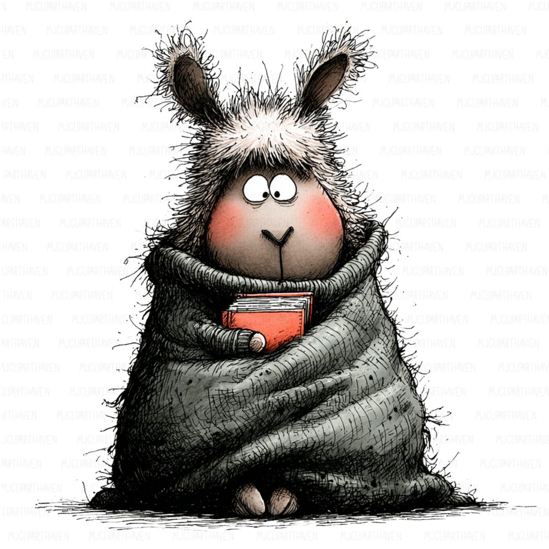 Quirky Introvert Animals Png Clipart, Cute Reading Animal, Stack of ...