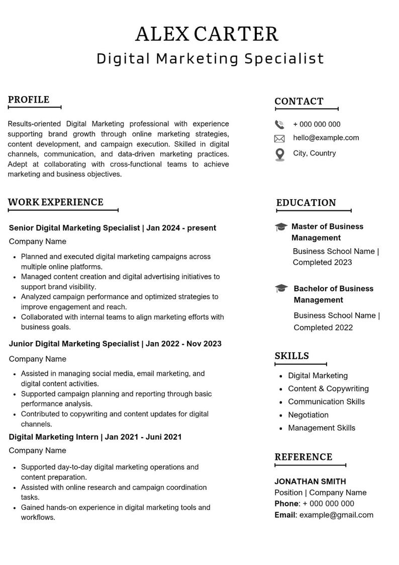 ATS Friendly Resume Templates (5 Pack) | Professional CV | Editable in ...