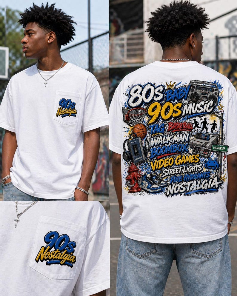 90s Nostalgia PNG | Retro 80s Baby Music, Games, Boombox (digital ...
