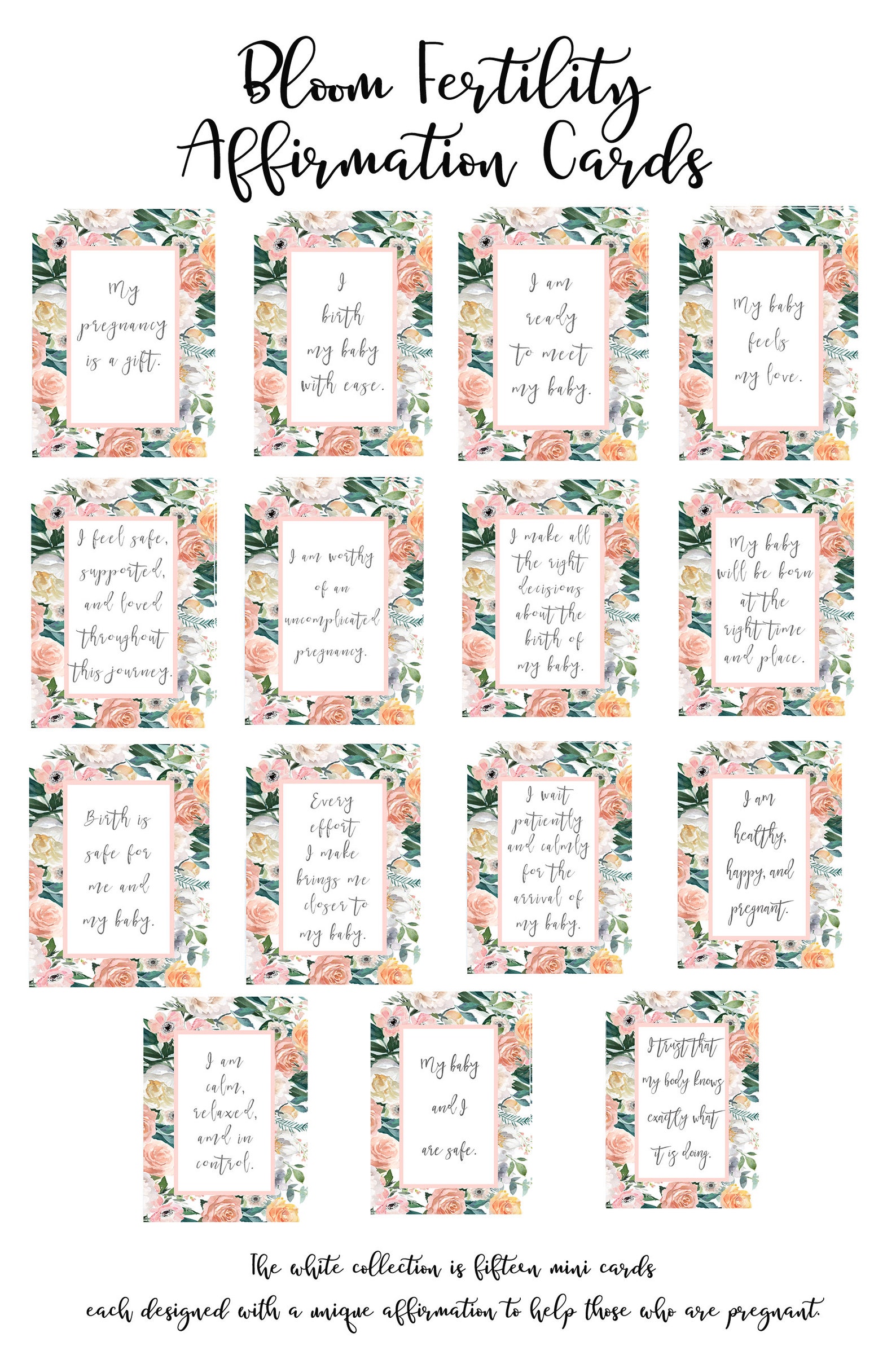 Bloom Fertility Affirmation Cards by Conceivable Designs® - Etsy