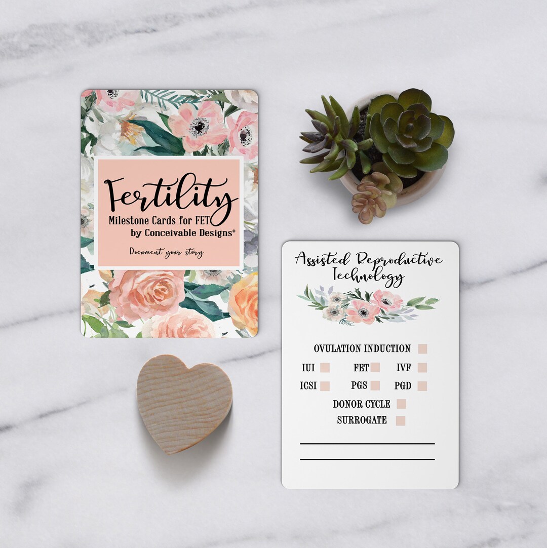 FET Set of Fertility Milestone Cards by Conceivable Designs® in Bloom ...