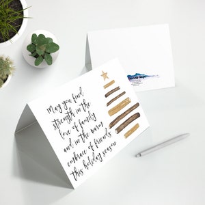 Christmas Tree Holiday Sympathy Card - Etsy