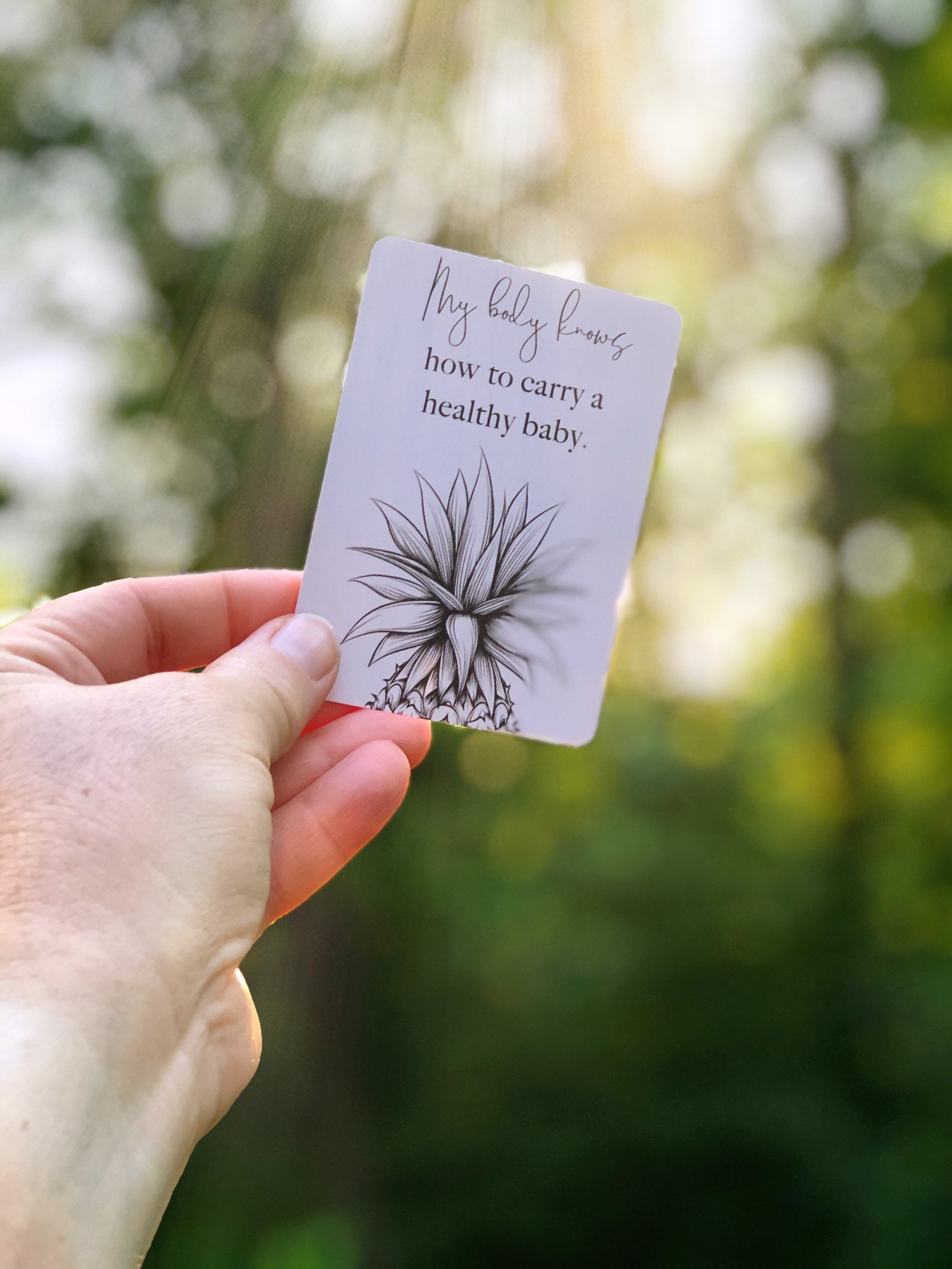 Fertility Affirmation Cards by Conceivable Designs® in Simply Pineapple ...