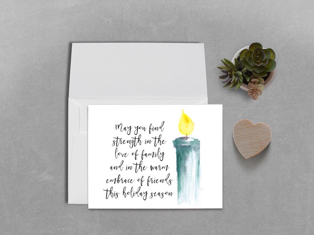 INSTANT DOWNLOAD Candle Holiday Sympathy Card - Etsy