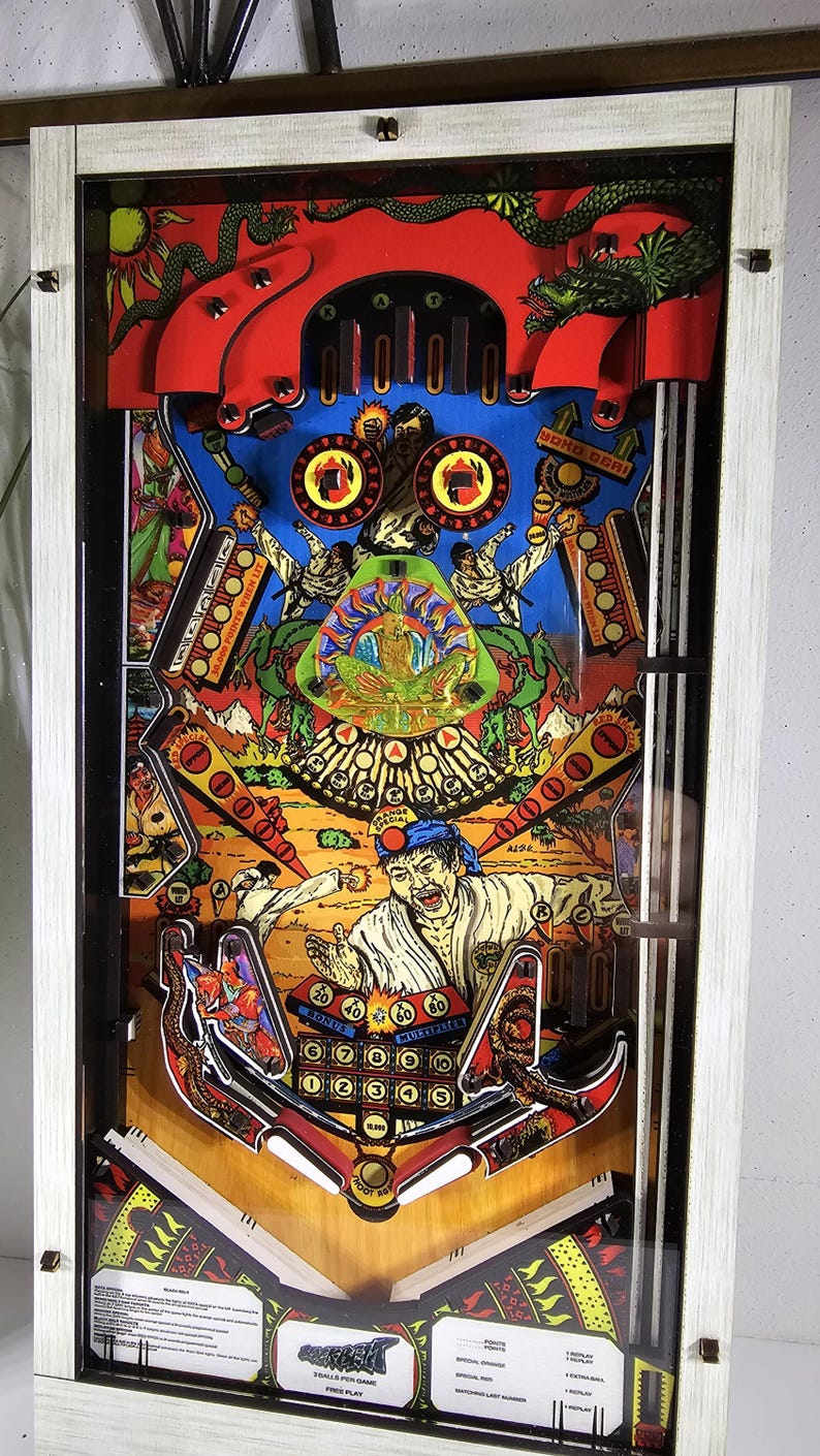 Zaccaria Blackbelt Pinball Model Kit 1:4 Scale DIY Arcade Replica ...
