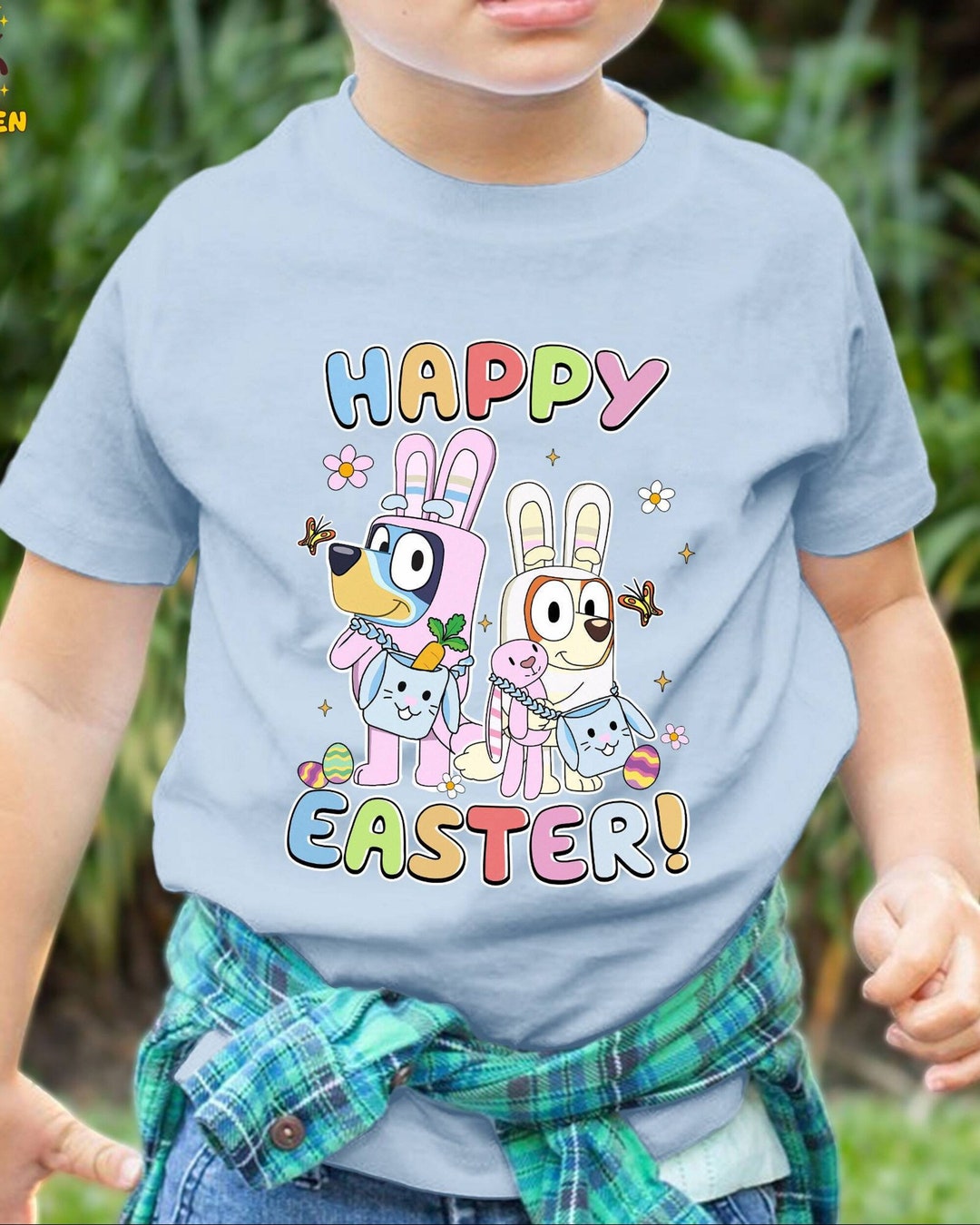 Bluey Happy Easter Shirt, Bluey Bingo Easter Shirt, Bluey Easter Eggs ...