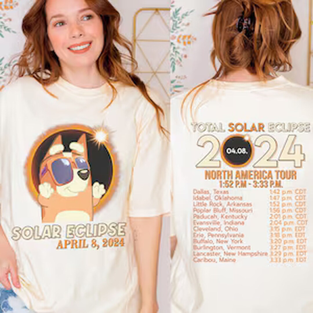 Bluey Total Solar Eclipse Shirt, Bluey Solar Eclipse Shirt, Solar ...