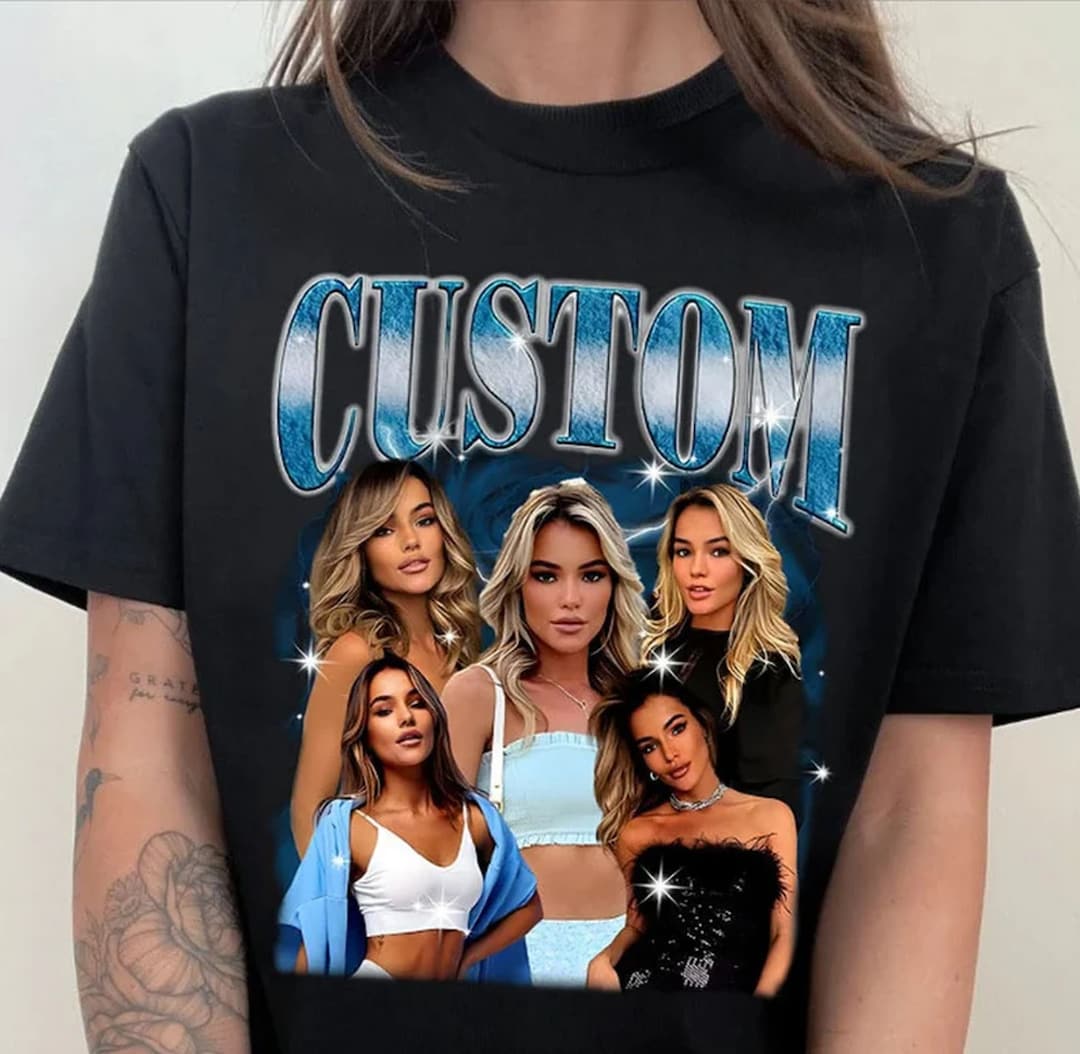 Custom Photo Bootleg T Shirt With Face Girlfriend Vintage Rap Tee ...