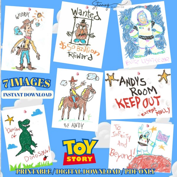 Kids Drawings Easy - Etsy UK