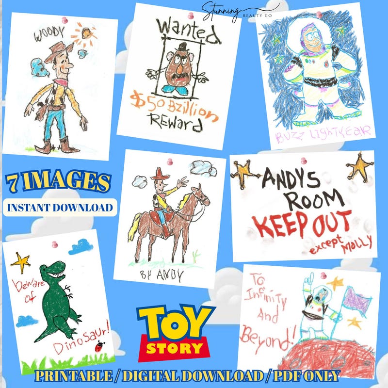 Kids Drawings Easy - Etsy UK