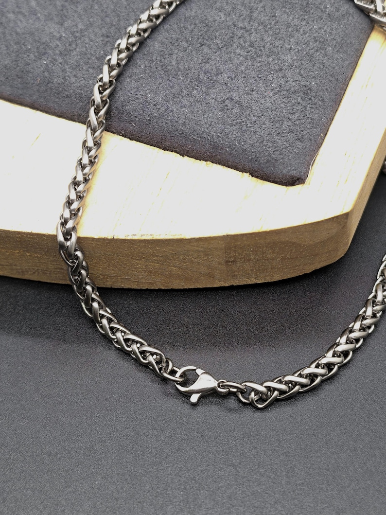 4mm Titanium Rope Link Chain Necklace - Etsy
