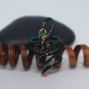 Green Snake Ring - Etsy