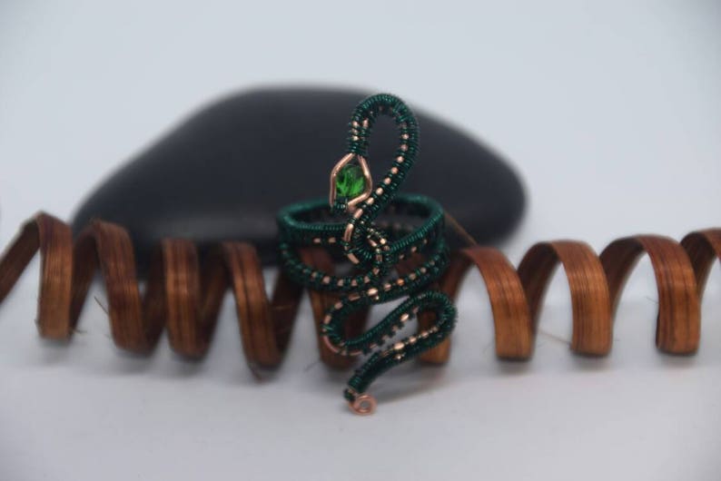 Green Snake Ring - Etsy