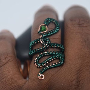 Green Snake Ring - Etsy