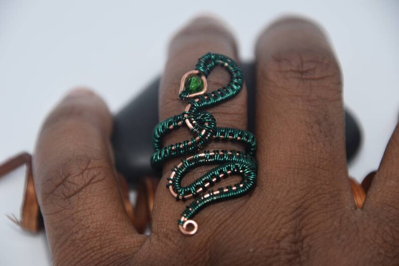 Green Snake Ring - Etsy