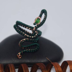 Green Snake Ring - Etsy