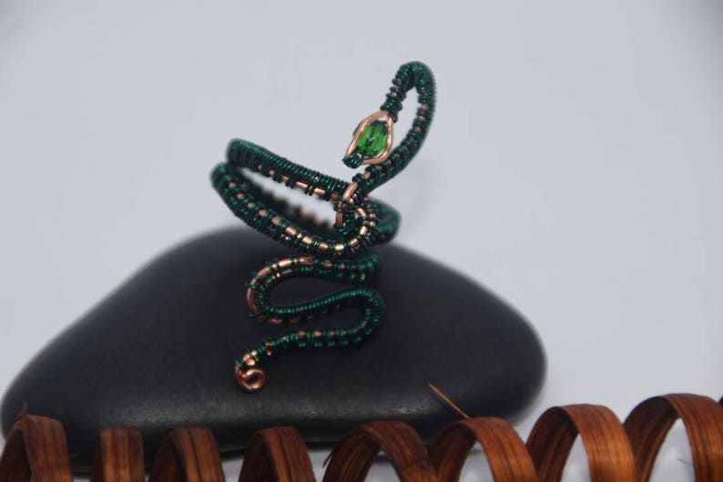 Green Snake Ring - Etsy
