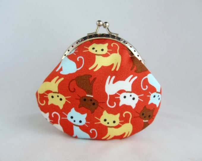 Cat Purse Cute Coin Purse Coin Pouch Change Purse Kiss - Etsy