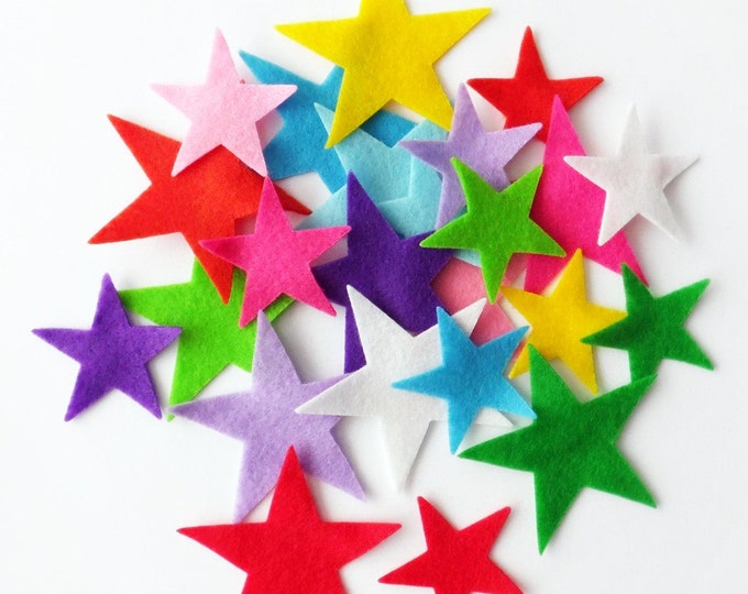 Felt star Felt star shapes craft supply crafts die cut | Etsy