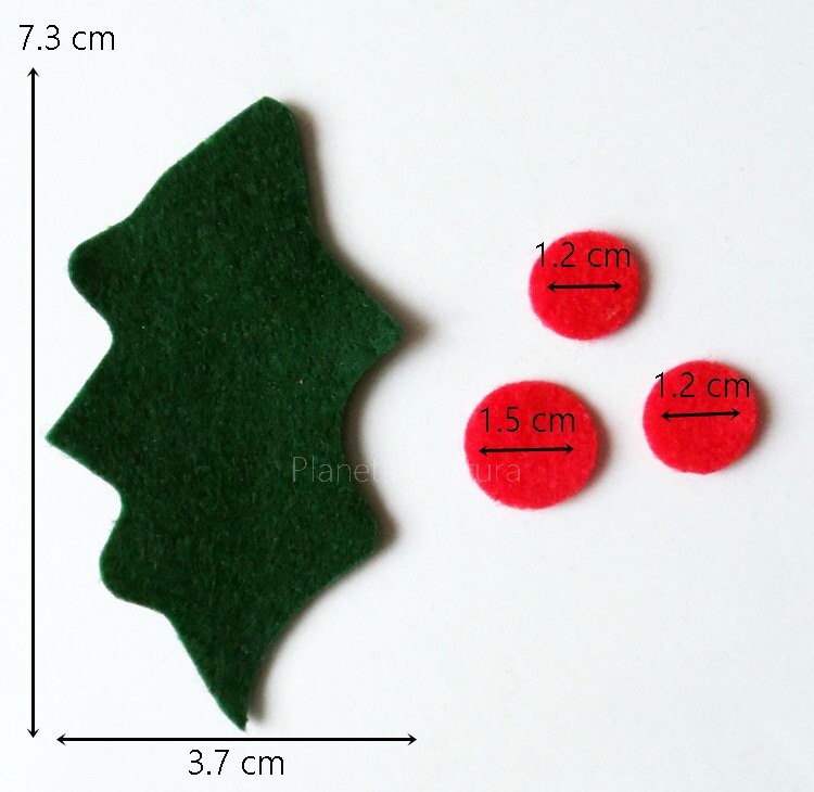 Felt Holly Leaves Felt Shapes Felt Die Cut for Christmas - Etsy
