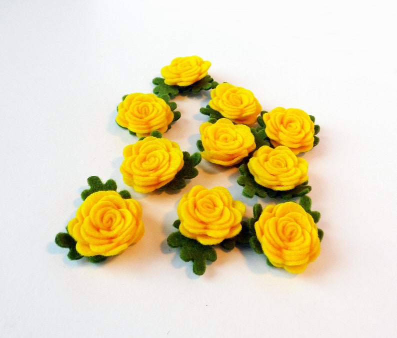 Yellow Flower Applique Floral Embellishment for Crafts and - Etsy