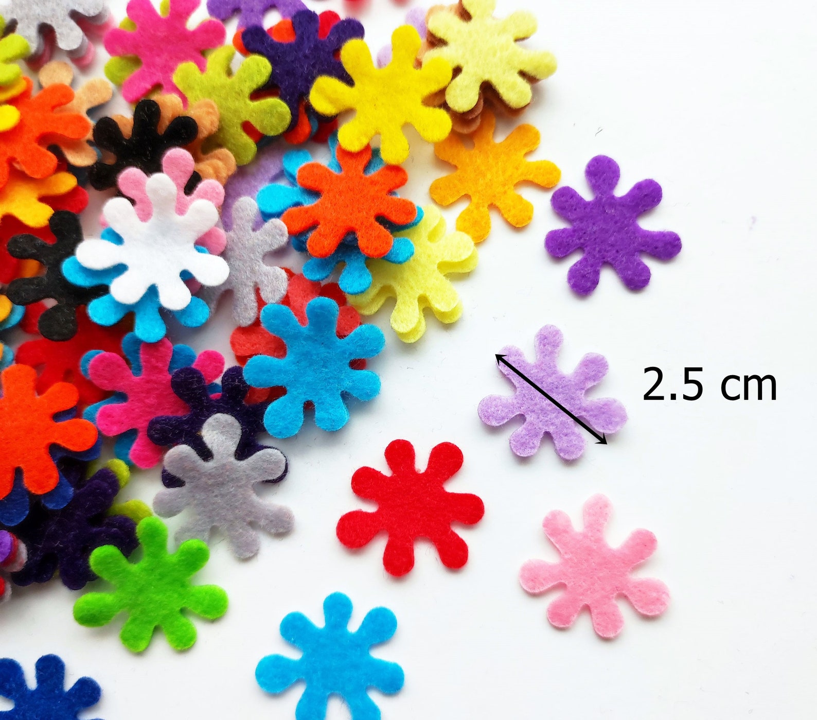 Felt Die Cuts in Assorted Colors, Felt Shapes for Crafts, Party ...