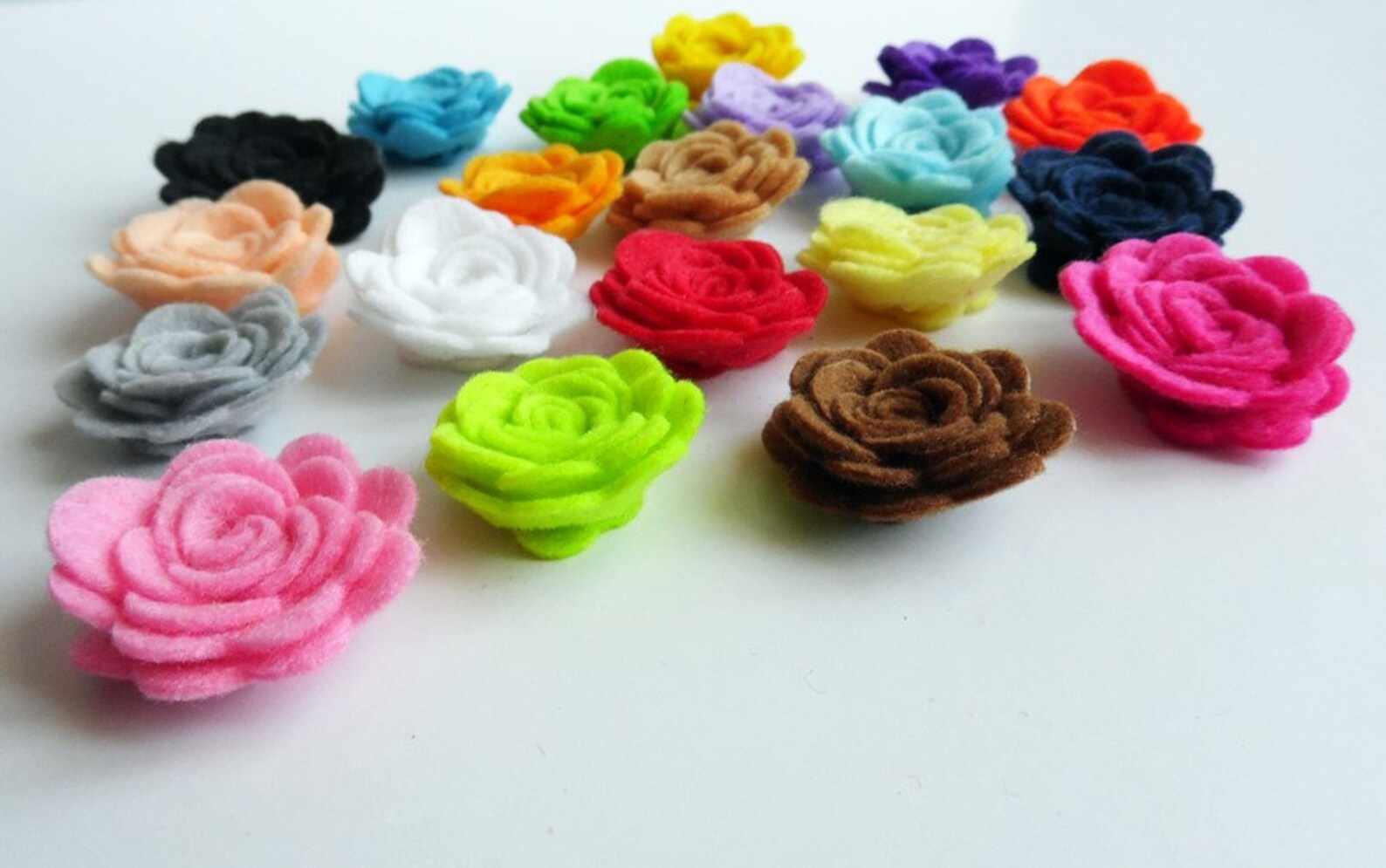 Felt Flower 20 Pieces Spring Felt Ornaments Floral Gift - Etsy