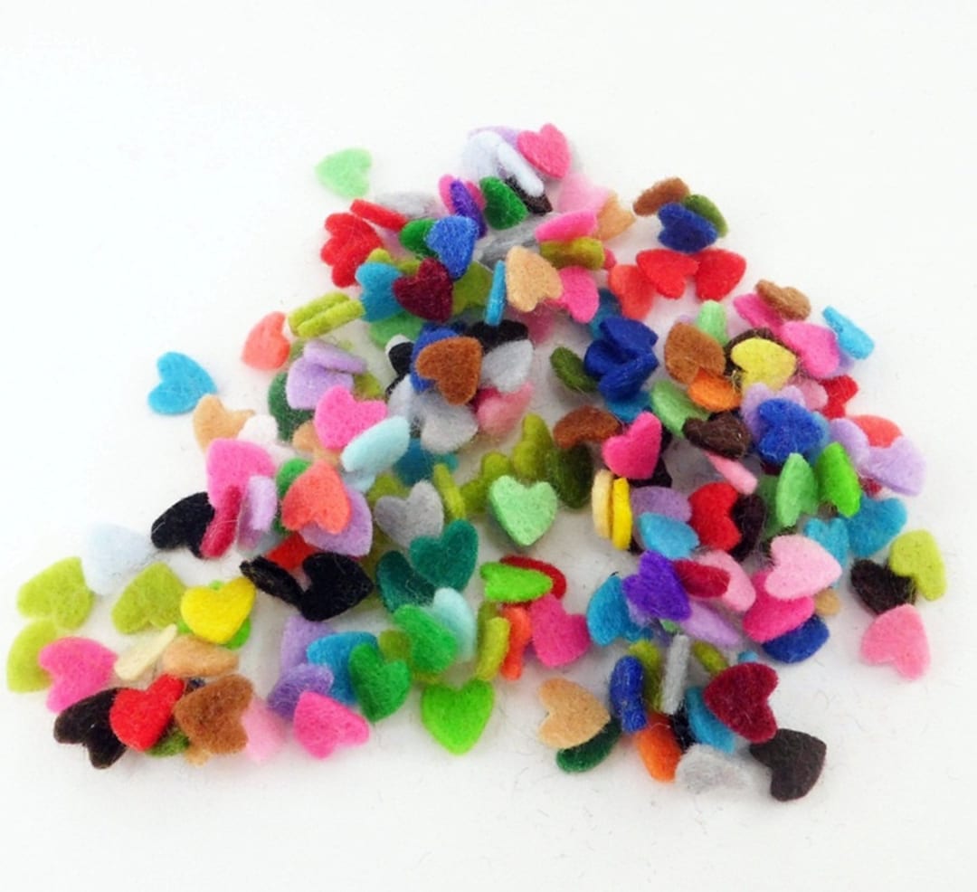 Kleine vilten hartjes in gemengde kleuren kleine - Etsy België