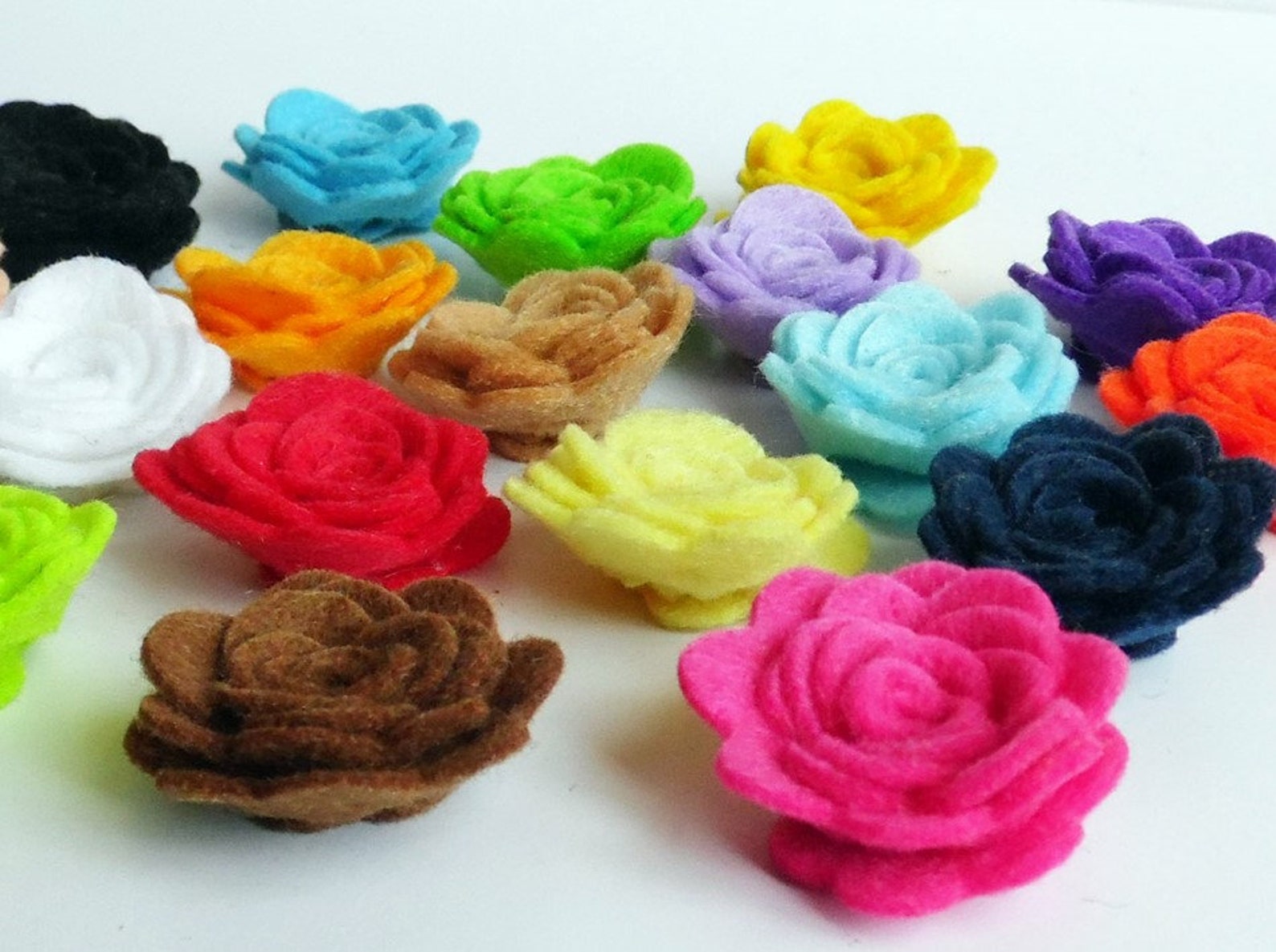 Felt Flower 20 Pieces Spring Felt Ornaments Floral Gift - Etsy