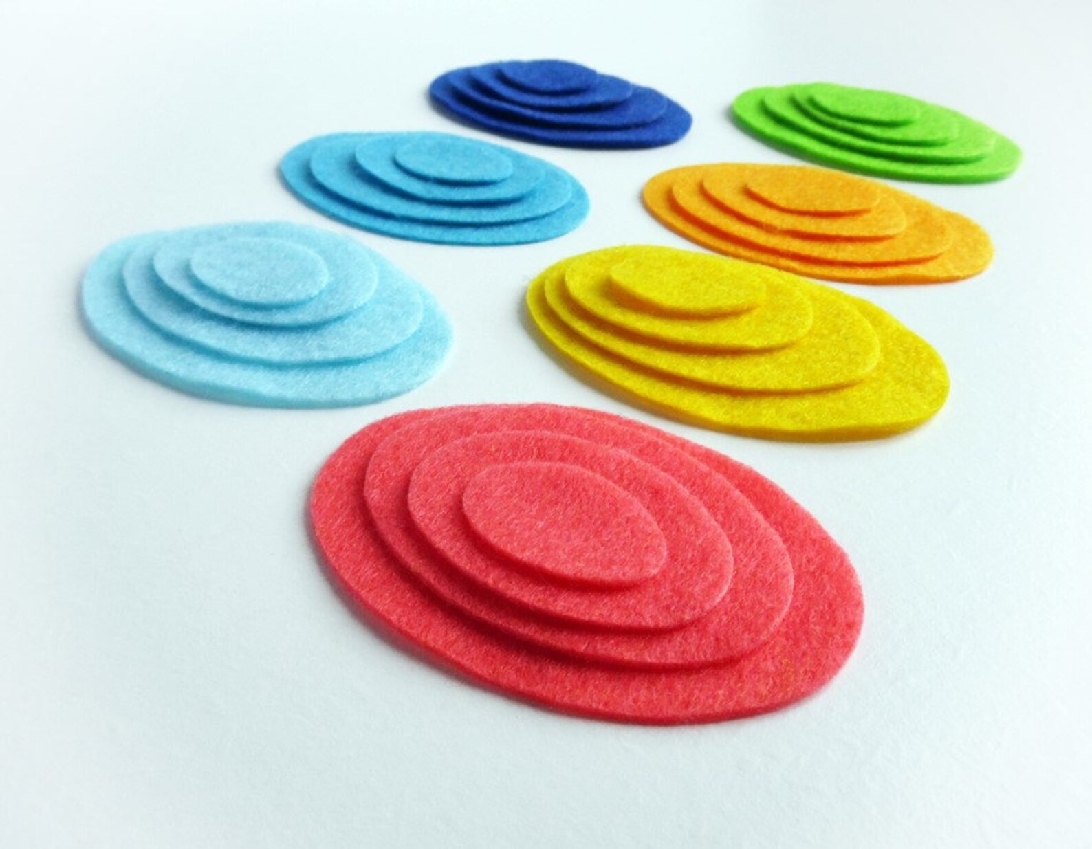 Geometric Shapes Felt Ovals Felt Eggs for Crafts Felt | Etsy