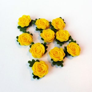 Yellow Flower Applique, Floral Embellishment for Crafts and ...