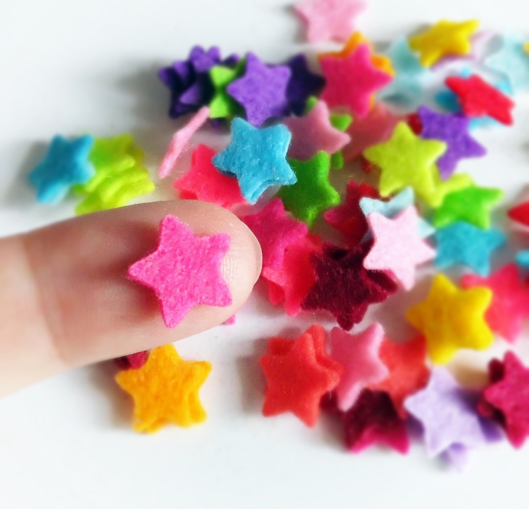 Felt Star, Stars in Small Size, Felt Shapes in Mixed Colors - Etsy