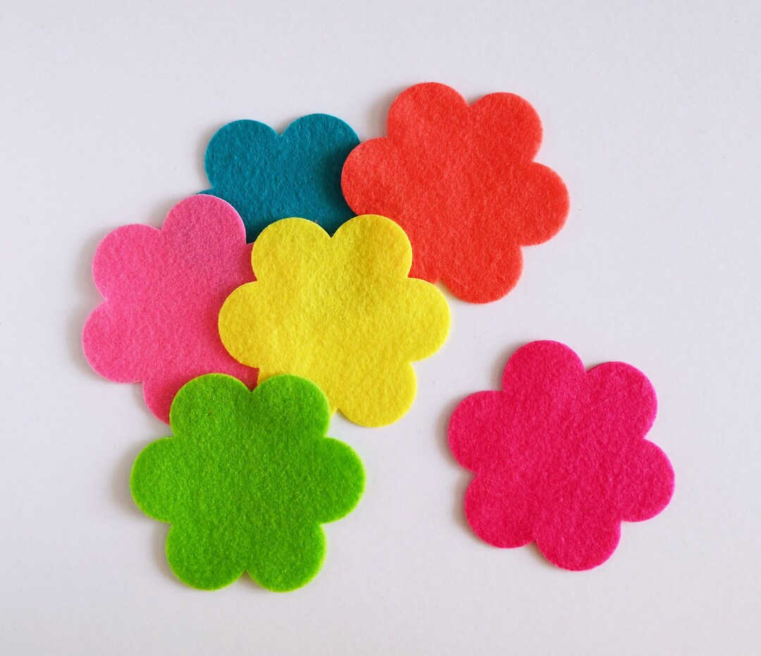 Felt Flower for Sewing and Craft Projects, Flowers in Vibrant Colors ...