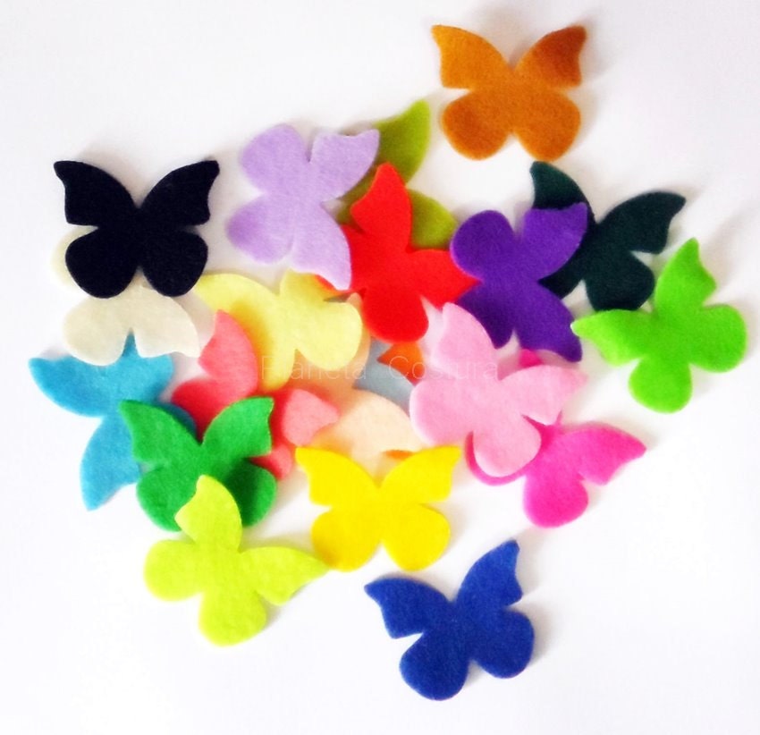 Small Felt Butterflies Die Cuts for Crafts Felt - Etsy