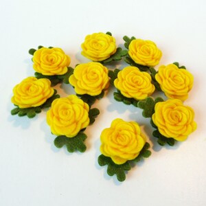 Yellow Flower Applique, Floral Embellishment for Crafts and ...