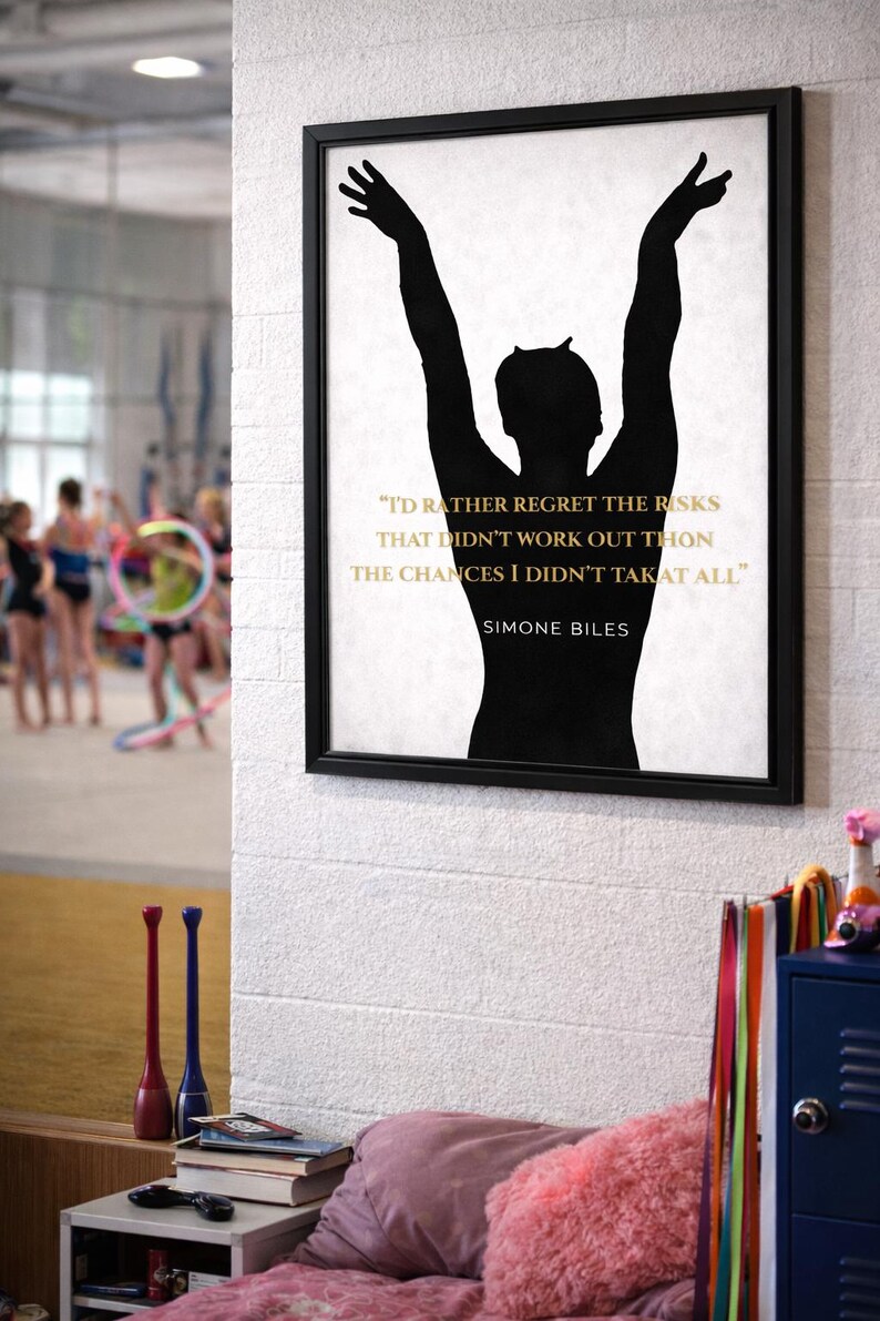 Simone Biles “i'd Rather Regret...” Poster | Gymnastics Motivation ...