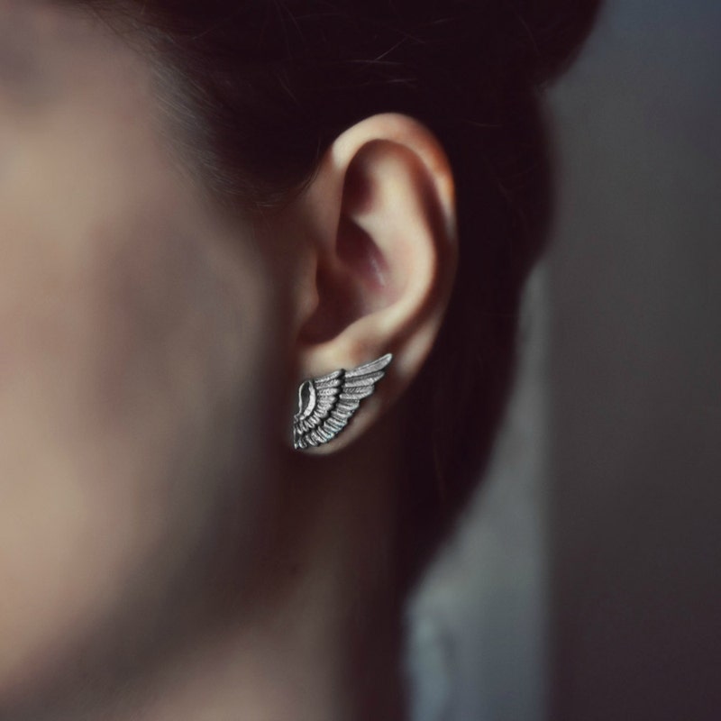 Angel Wing Earrings - Etsy